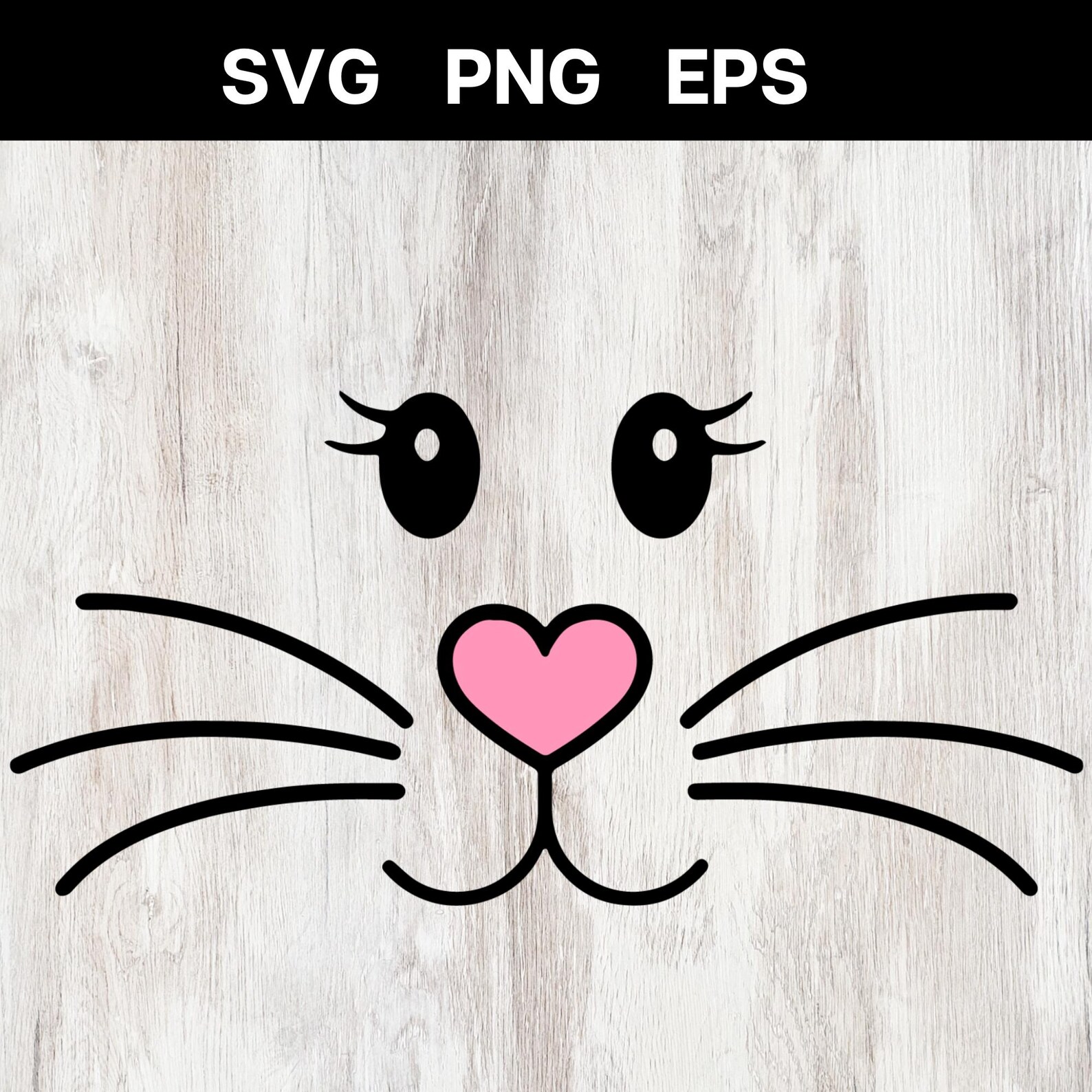 Bunny Face Svg, Easter Bunny Face Svg, Cute Bunny Face Svg, Cute Easter ...