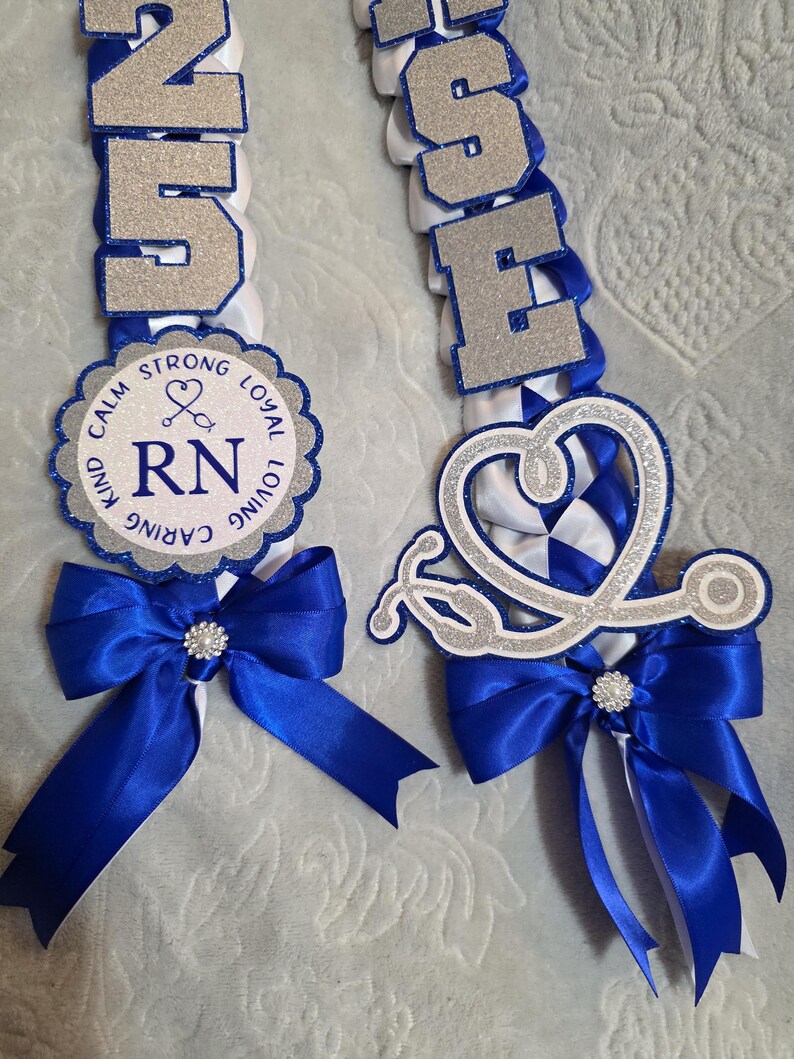 Black and Gold Nurse Graduation Graduation Lei Graduation Lei Ribbon ...