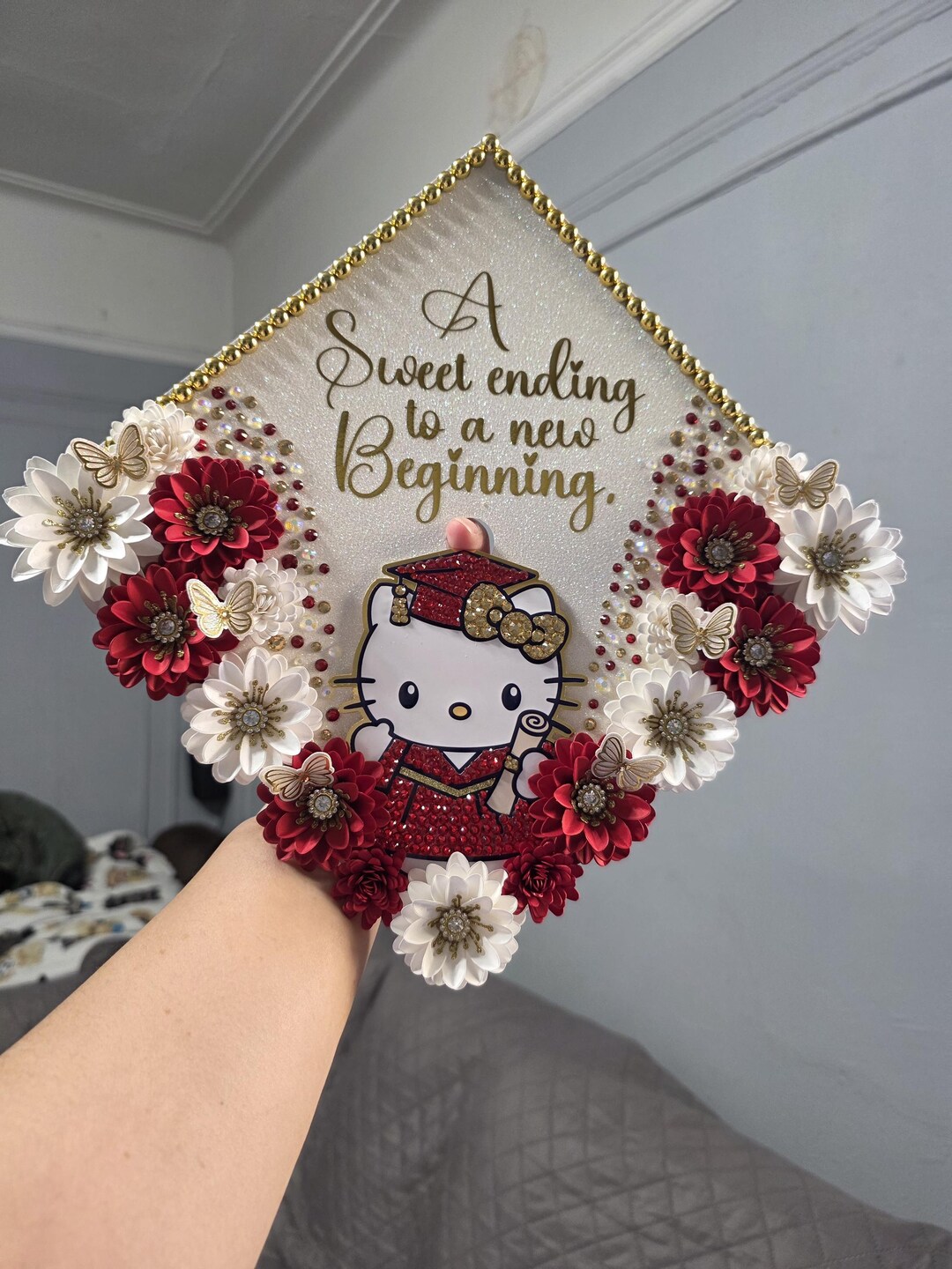 Kawaii Graduation Cap Topper Class of 2026 - Handmade Flowers - Etsy