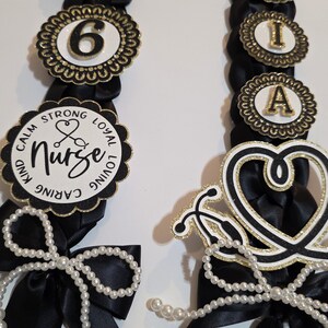 Black and Gold Nurse Graduation Lei Class of 2026 RN, LVN, BSN - Etsy