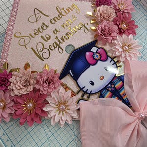 Custom Graduation Cap Topper Handmade Floral Grad Hat, Class of 2026 ...