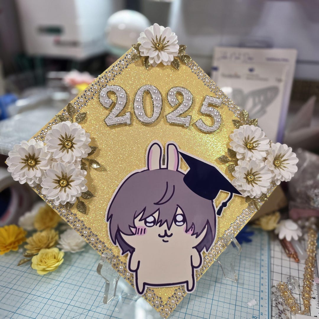 Personalized Graduation Cap Topper Kawaii Custom Grad Hat Senior Gift ...
