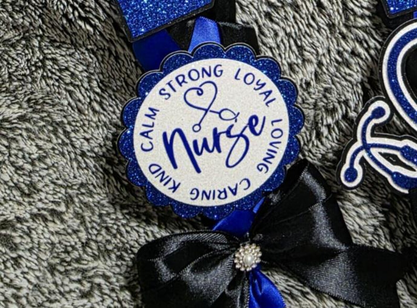 Black and Gold Nurse Graduation Graduation Lei Graduation Lei Ribbon ...