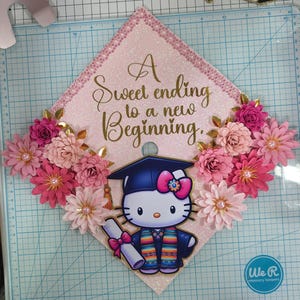 Custom Graduation Cap Topper Handmade Floral Grad Hat, Class of 2026 ...