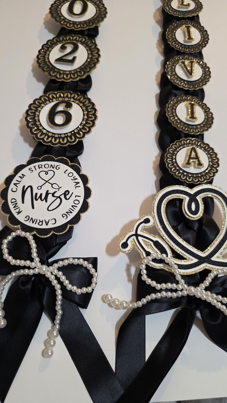 Black and Gold Nurse Graduation Lei Class of 2026. - Etsy