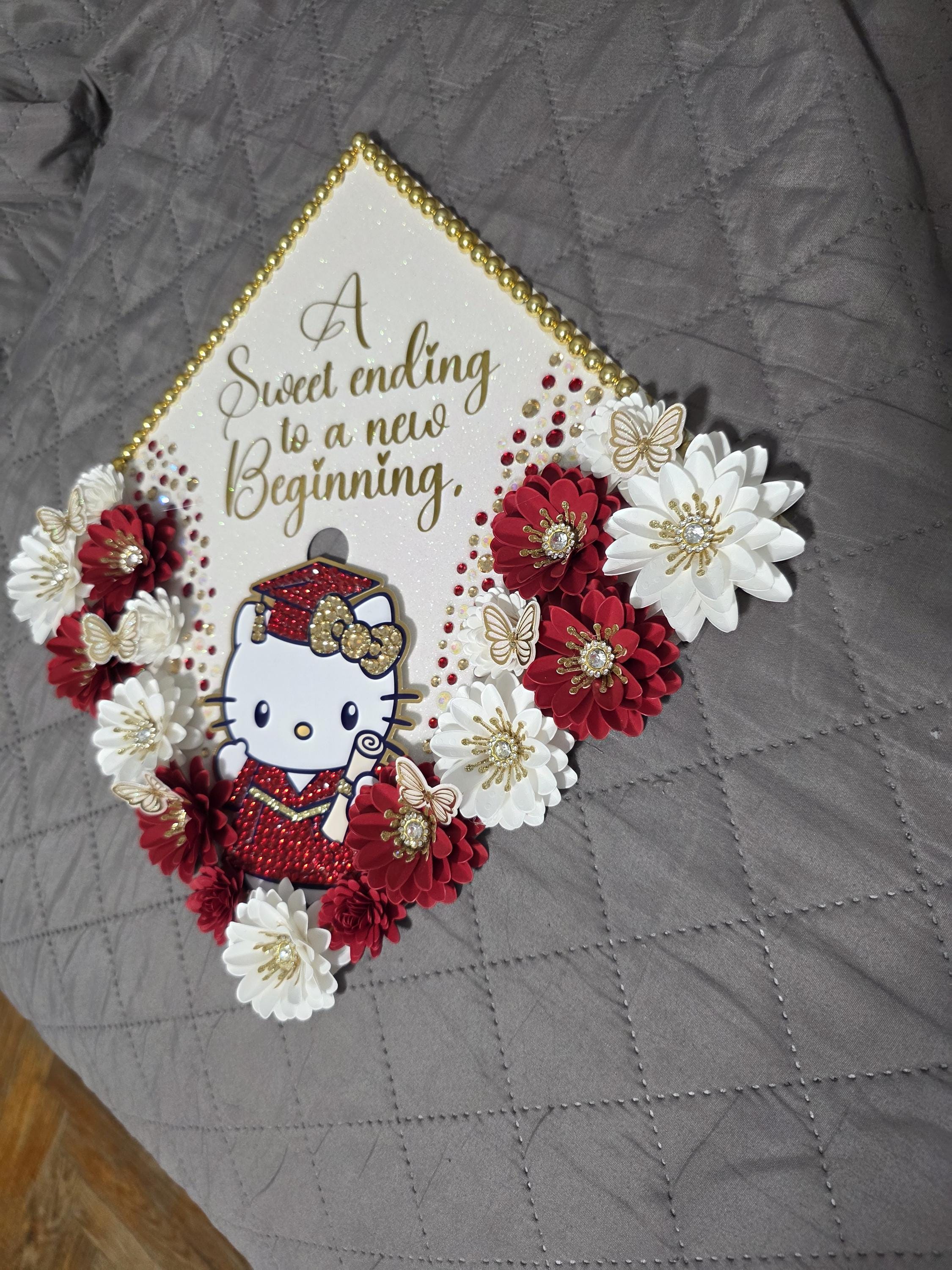 Kawaii Graduation Cap Topper Class of 2026 - Handmade Flowers - Etsy