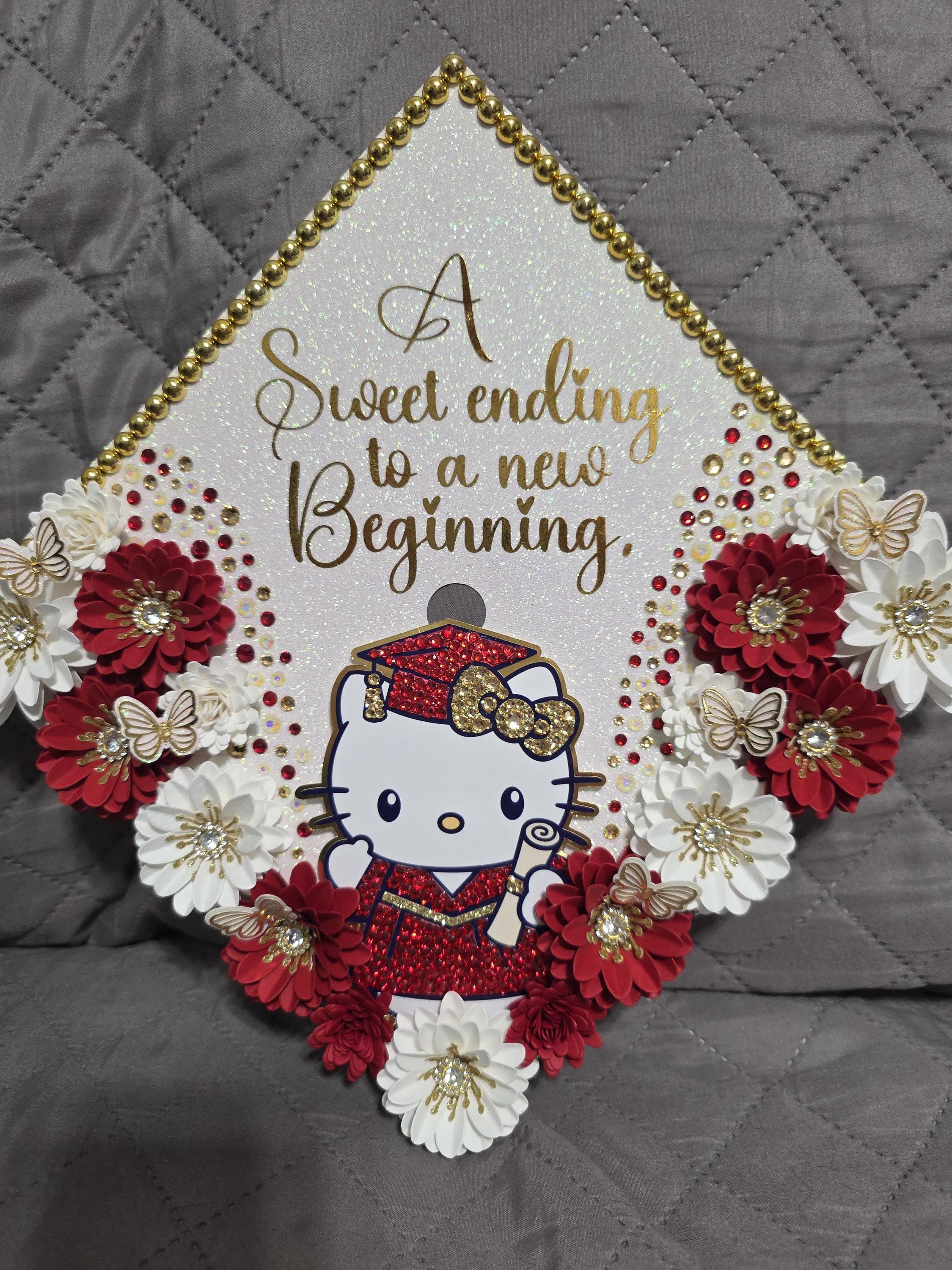 Kawaii Graduation Cap Topper Class of 2026 - Handmade Flowers - Etsy