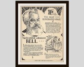 Alexander Graham Bell Vintage Art Print Classroom Decor - Etsy