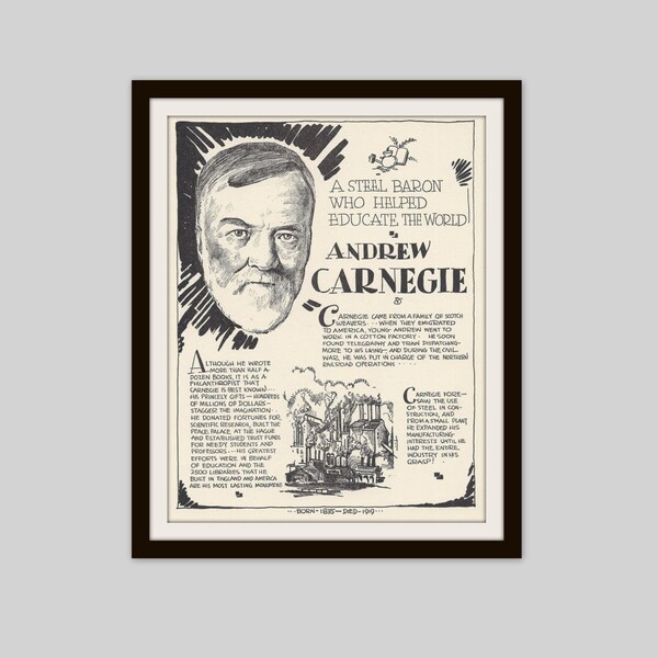 Andrew Carnegie - Etsy