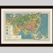 Physical Map of Asia 1930 Original Map Antique Asia Map - Etsy Canada