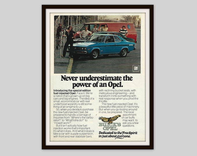 1975 Buick Opel Automobile Print Ad, Buick Car Ad, Vintage Car Ad ...