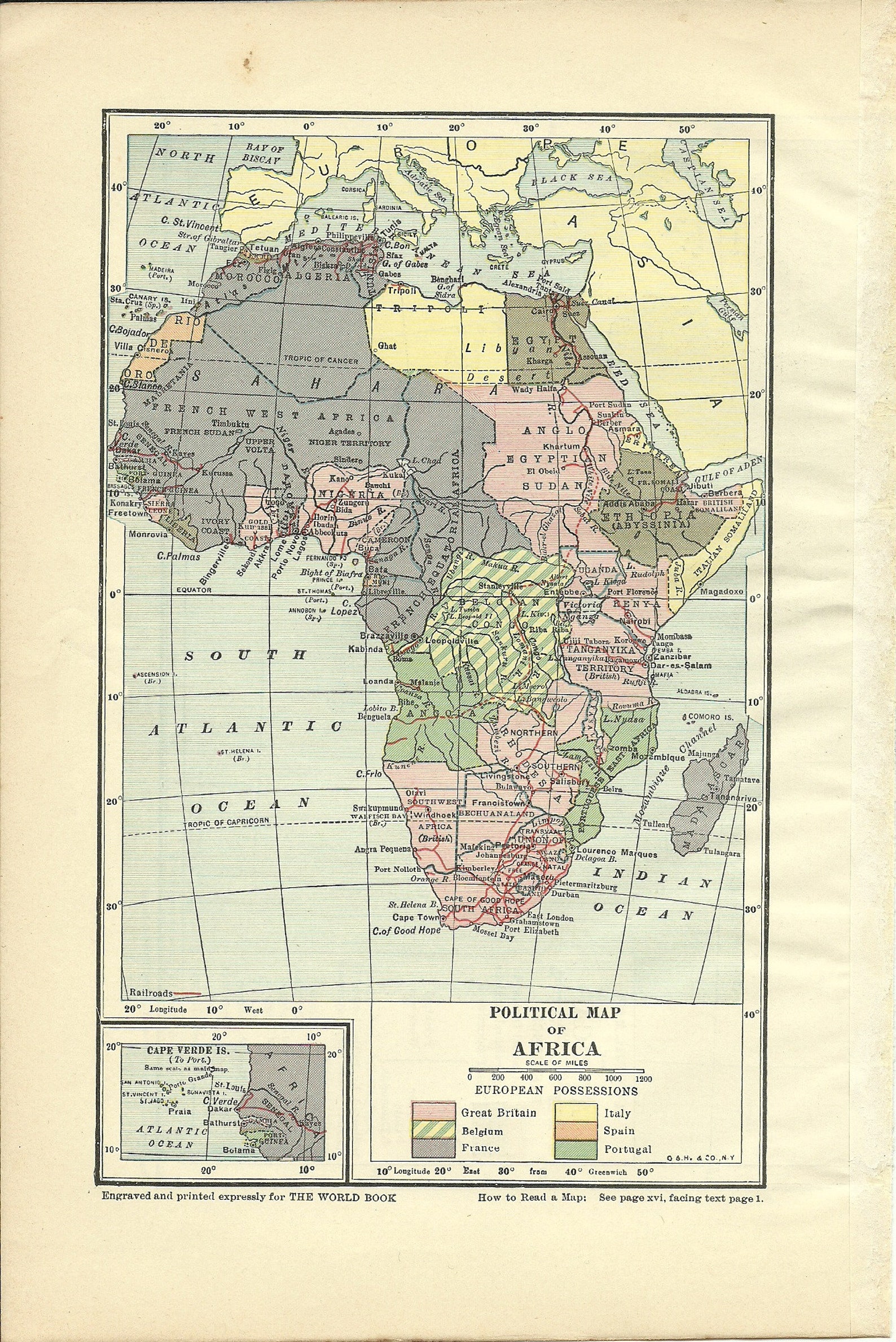 1930 Africa Map Vintage Atlas Map Deco Map Wall Map Atlas Map Africa ...