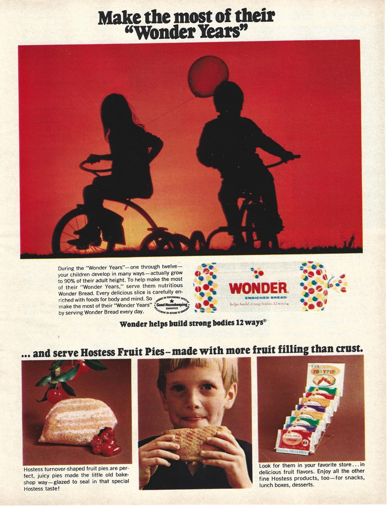 1967 Wonder Bread & Hostess Ad: Retro Kitchen Wall Art - Etsy