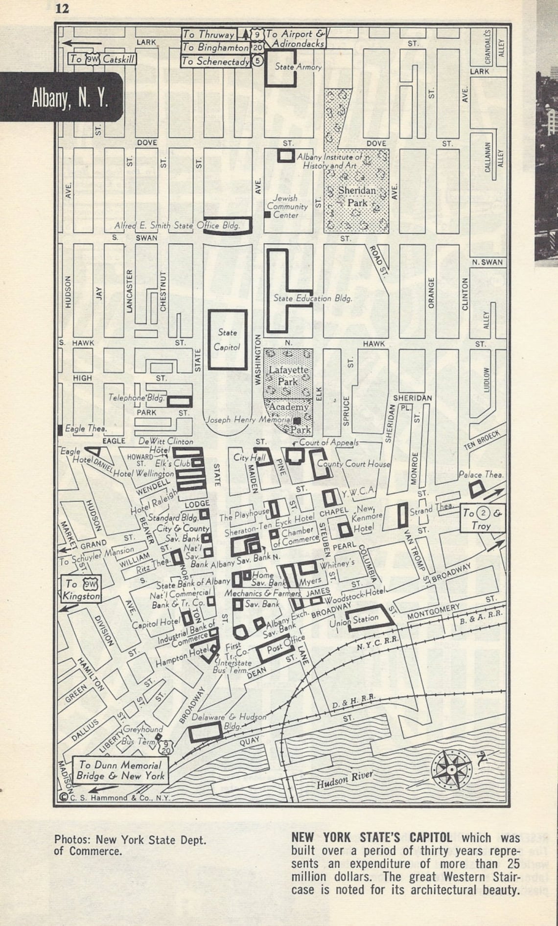Akron Ohio Map Vintage Map City Map Street Map 1950s 2 - Etsy