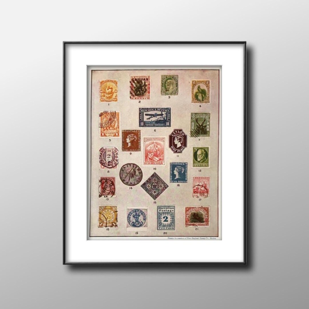 1946 International Postage Stamp Print, Stamp Collecting, Philately - Etsy