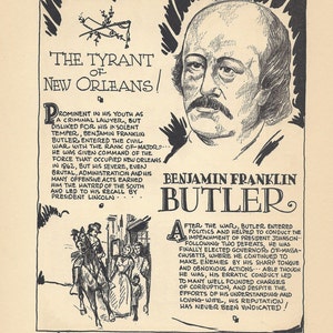 Benjamin Butler, Vintage Art Print, History Print, Civil War, Military ...