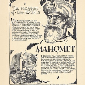 Mahomet, Mohammed, Vintage Art Print, Religious Art, Islam, Muslim ...
