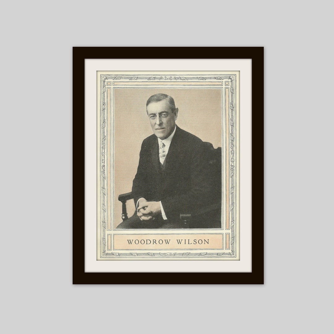 1922 Woodrow Wilson Print: Antique US President Portrait - Etsy
