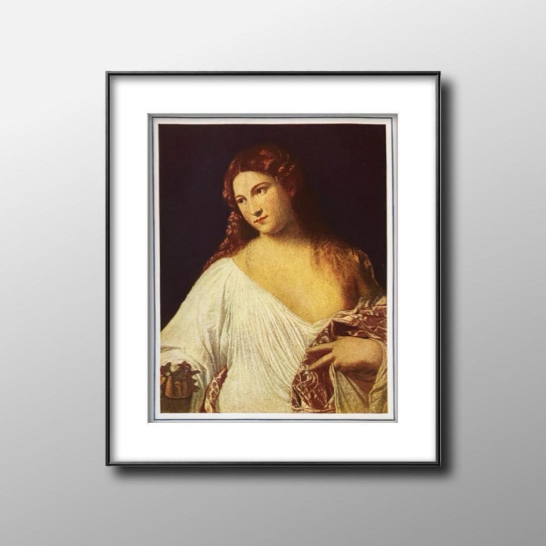 Flora by Titian, 1946 Classic Art Print, Famous Italian Renaissance Art ...