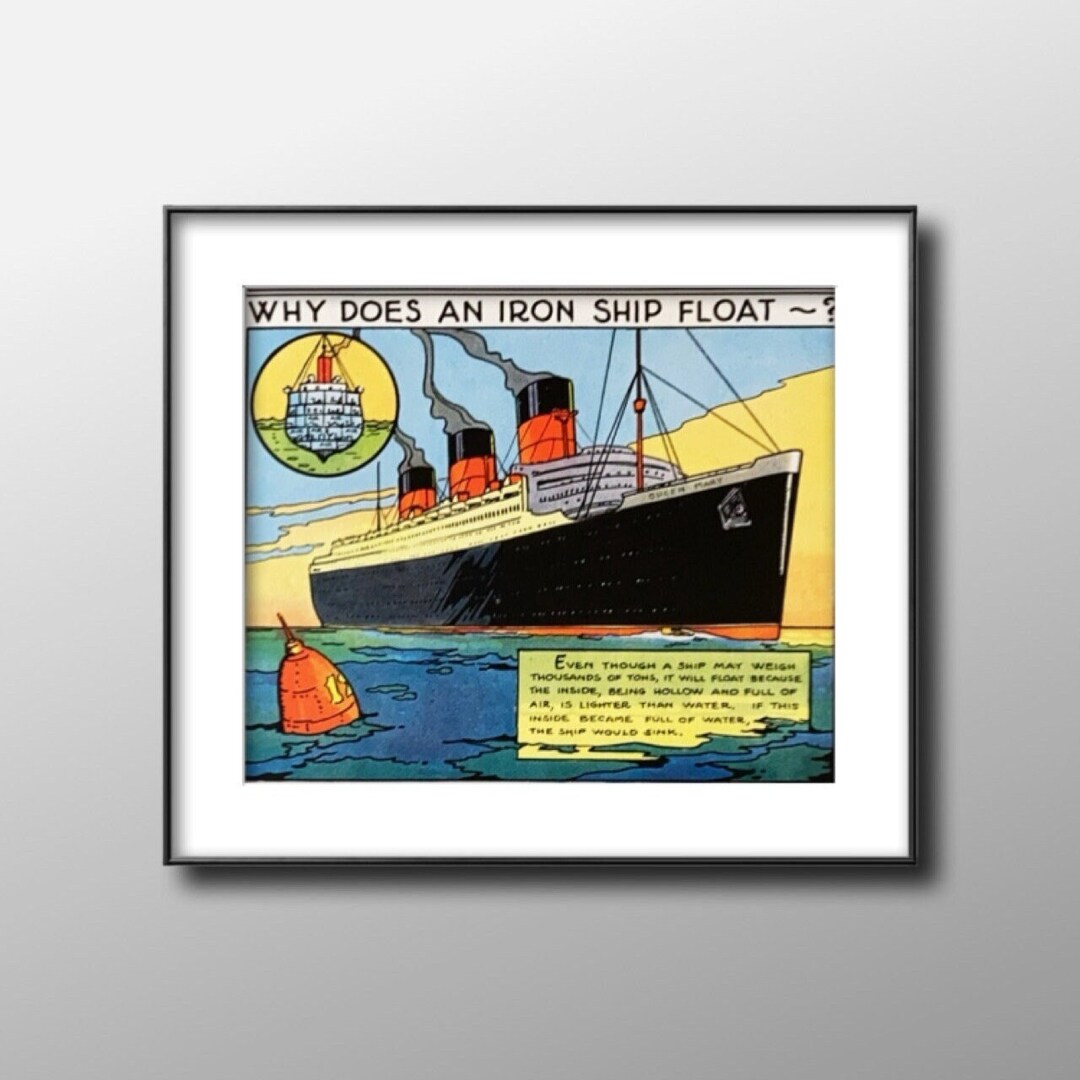 1941 Ship Illustration, Original Vintage Print, 2 Sided Book Page, Why ...