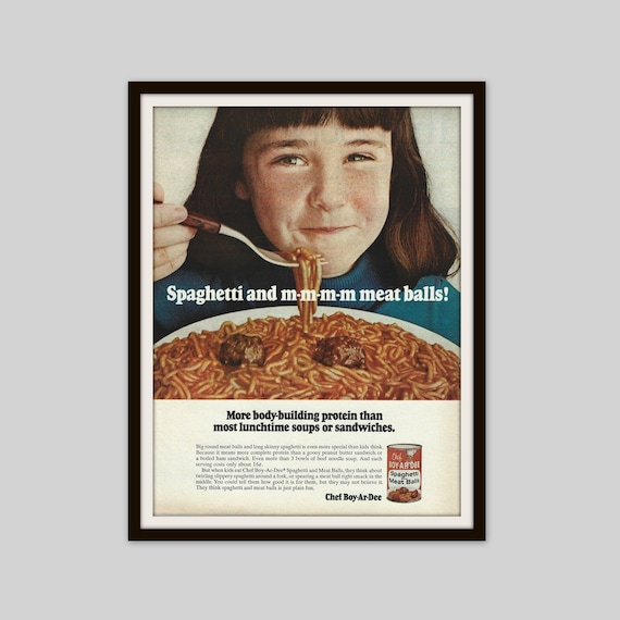 1967 Chef Boyardee Ad Vintage Spaghetti Ad Retro Food Ad | Etsy