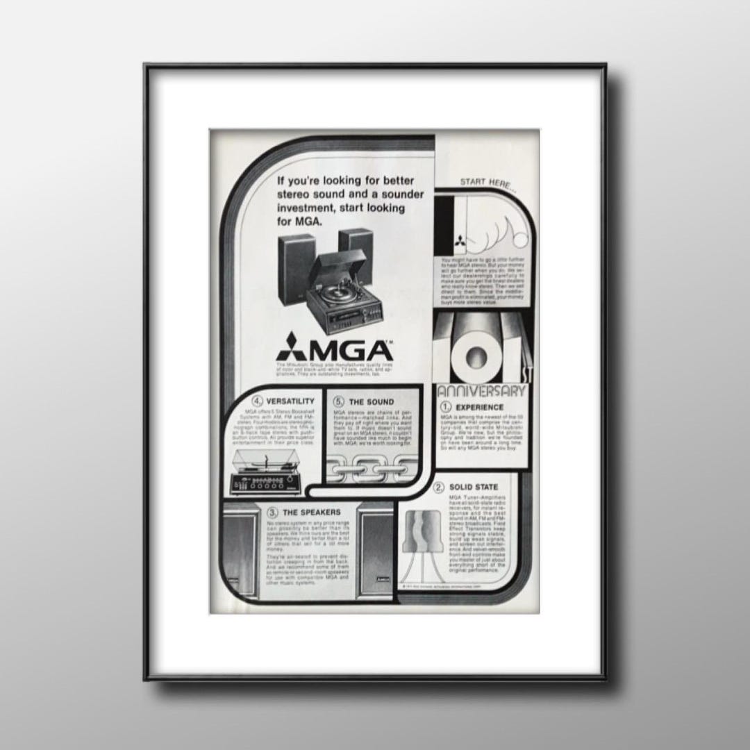 1971 MGA Stereo System Print Ad, Original Magazine Advertisement - Etsy