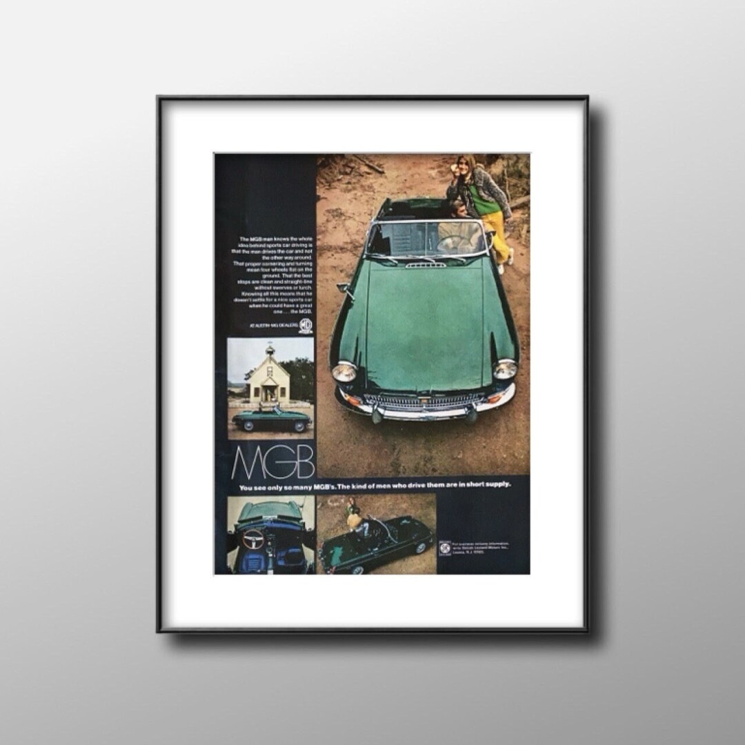 1969 MBG Sports Car Print Ad, British Motor Corp, Original Magazine ...