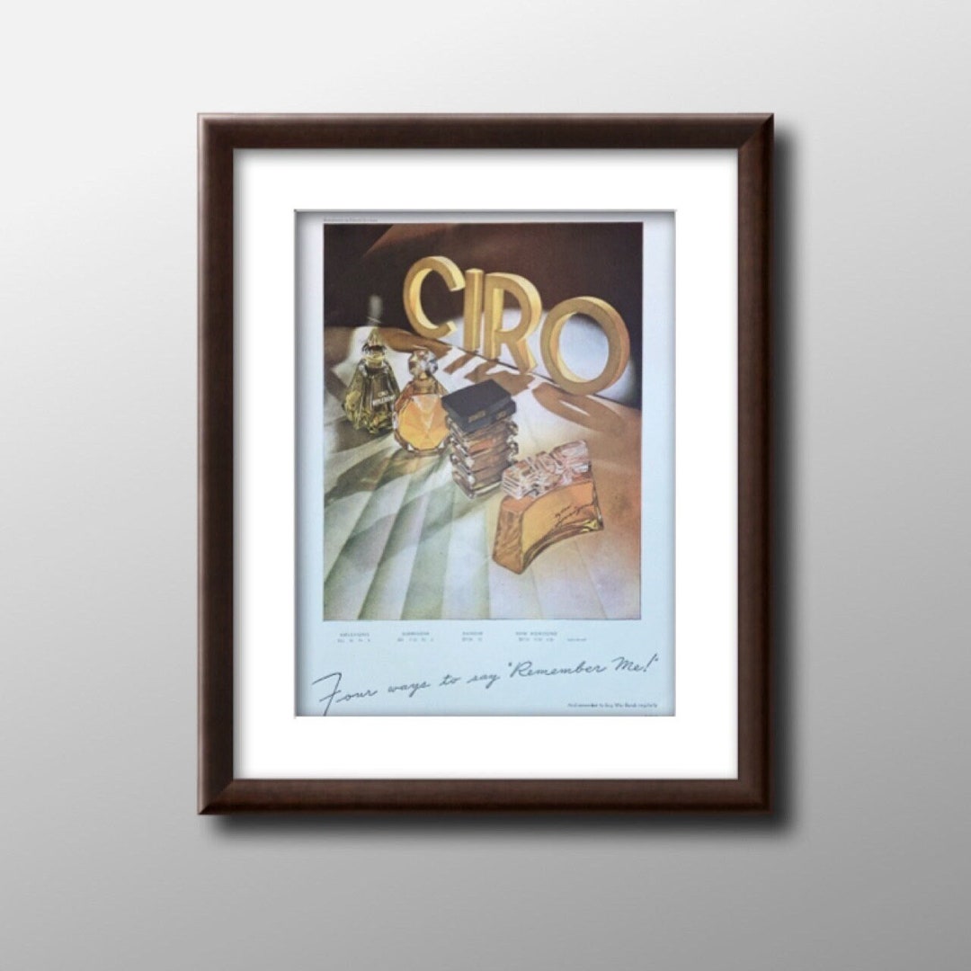 1944 Ciro Perfume Print Ad, Reflexions, Surrender, Danger, New Horizons ...