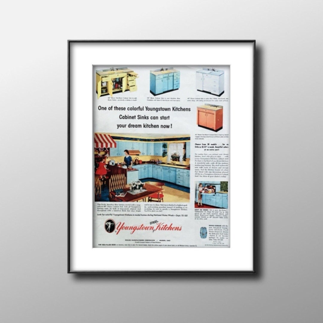 1955 Youngstown Steel Kitchens Ad, Mid Century Kitchen Ad, Original ...