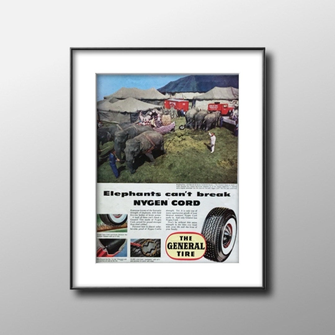 1955 General Tire Print Ad, Original Magazine Advertisement - Etsy