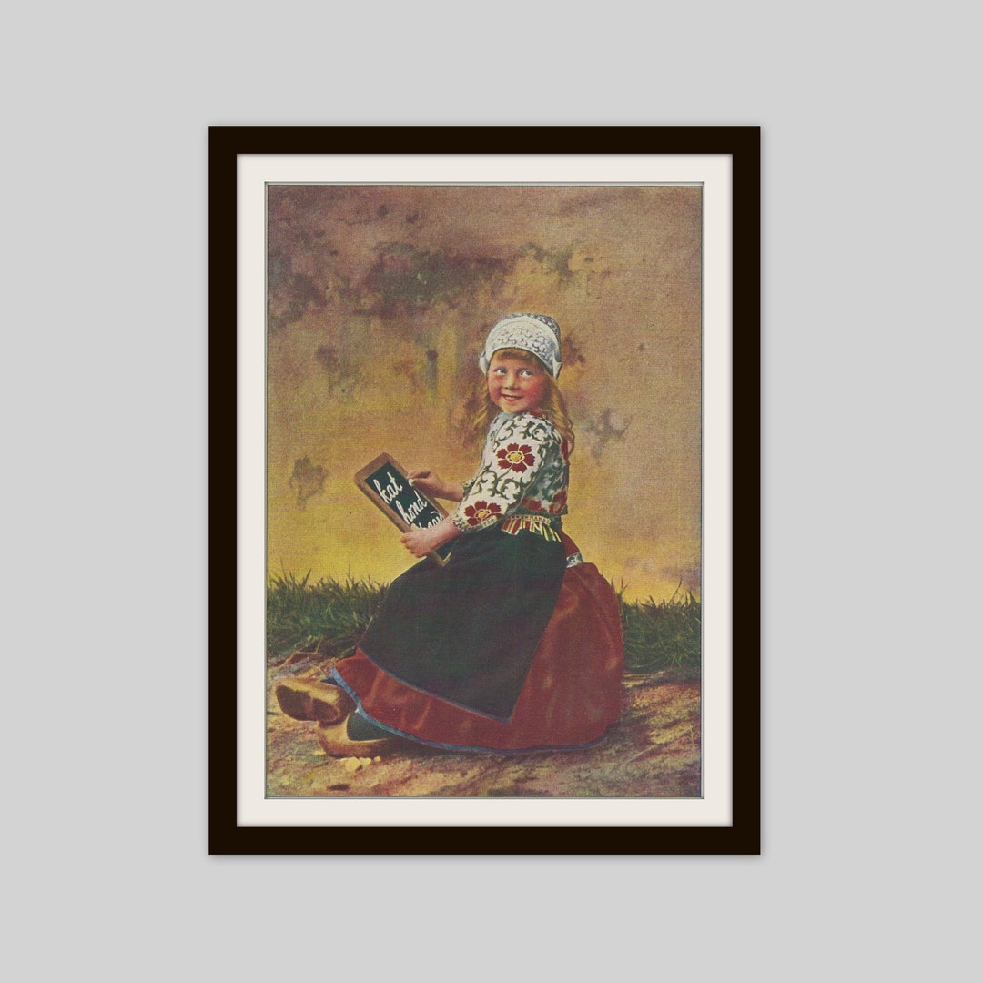 1929 Little Dutch Girl Print, Holland Print, the Netherlands, Marken ...