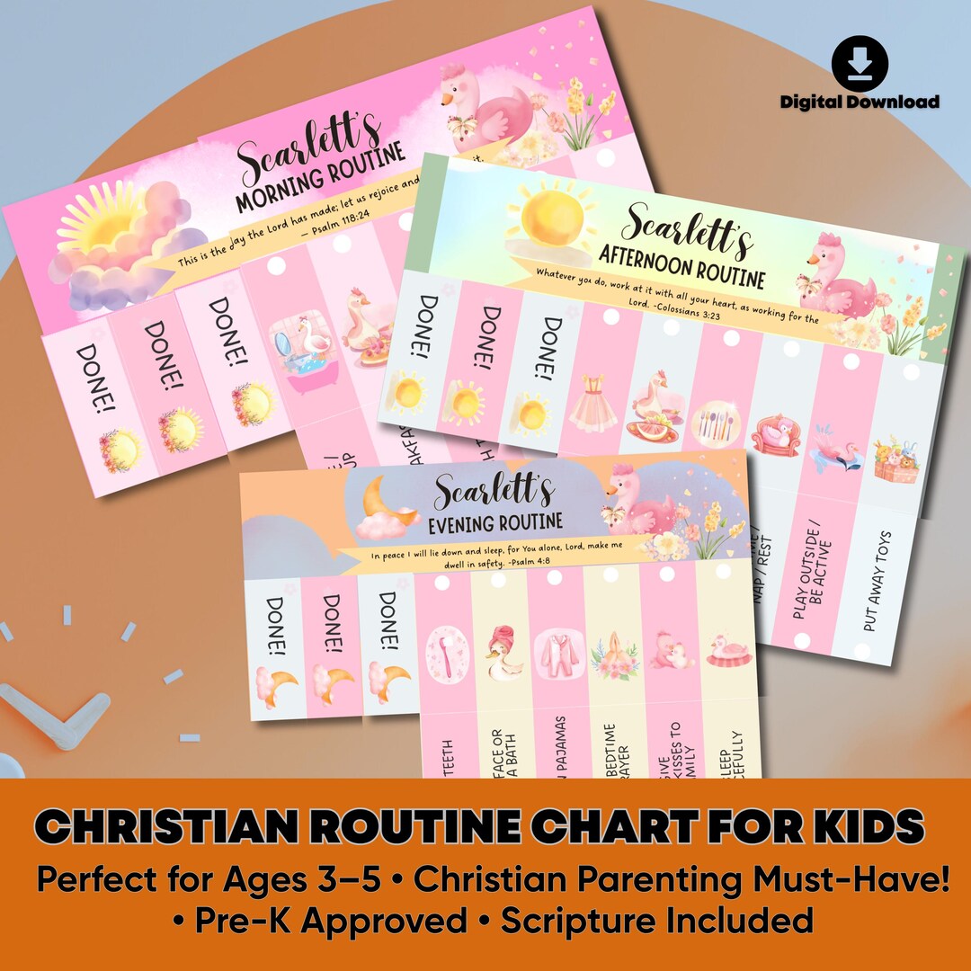 Routine Flip Chart Printable | Toddler Visual Schedule | Morning ...