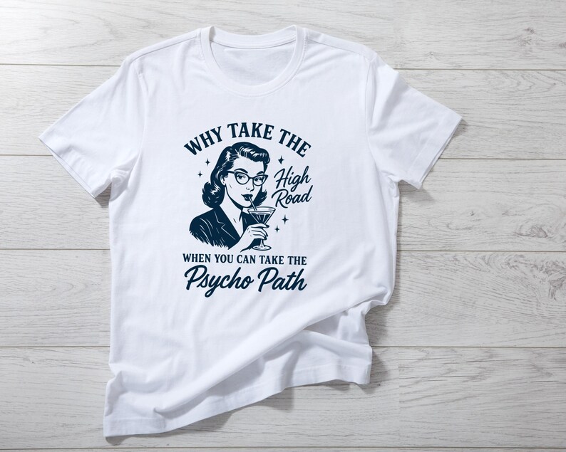 Psycho Path Sarcastic SVG PNG: Funny Retro Woman Design (digital ...