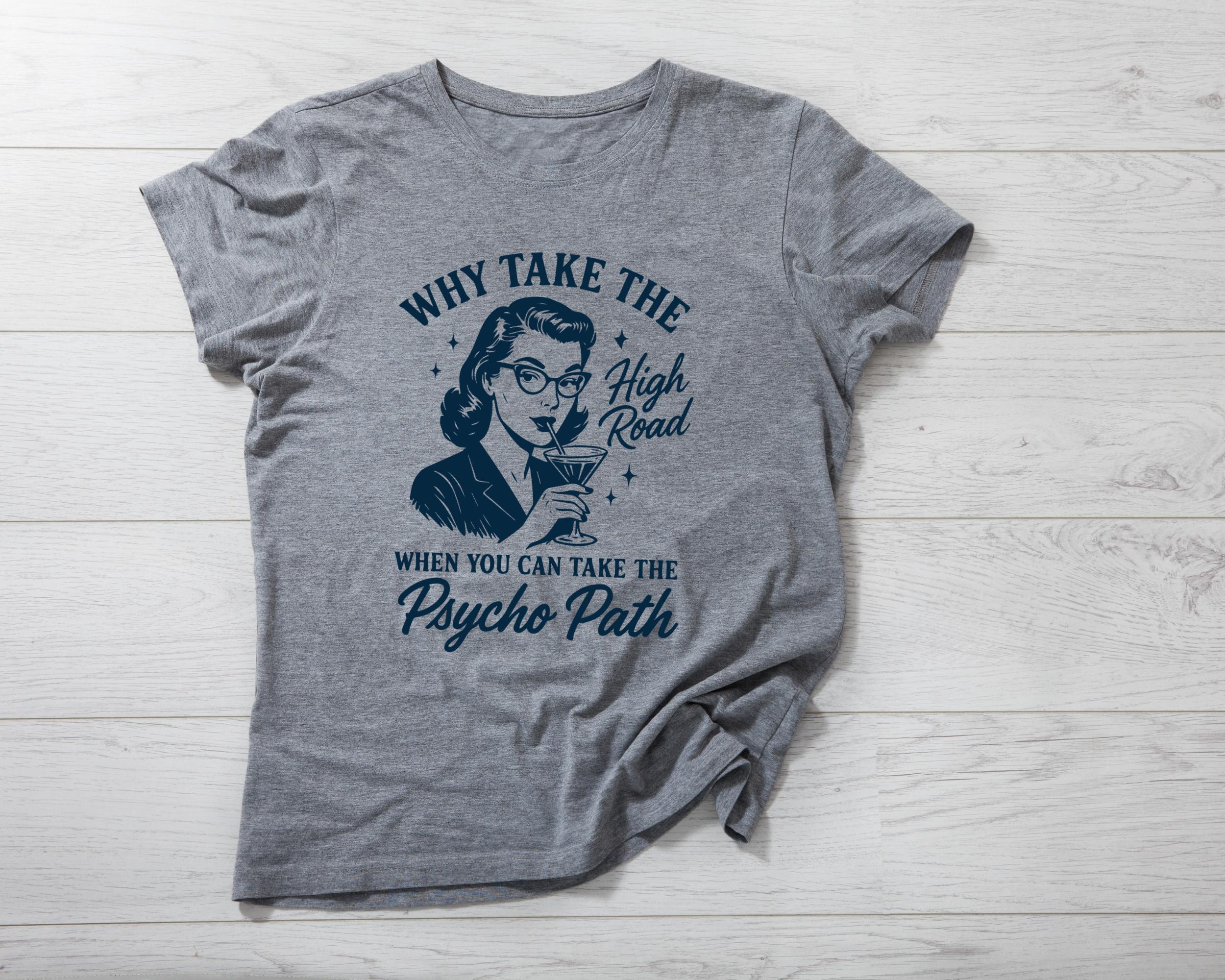 Psycho Path Sarcastic SVG PNG: Funny Retro Woman Design (digital ...