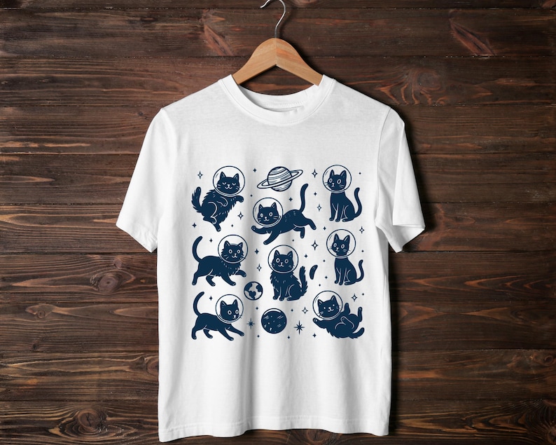 Cats in Space SVG PNG Bundle – Funny Astronaut Cat Clipart – Galaxy ...