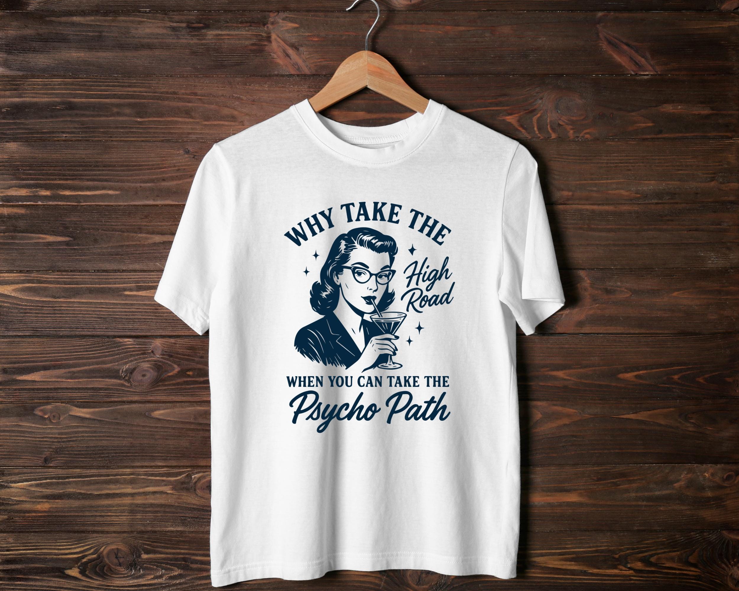 Psycho Path Sarcastic SVG PNG: Funny Retro Woman Design (digital ...