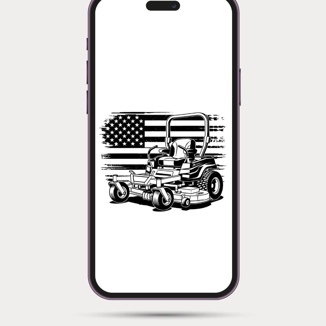US Lawn Mower Svg, Lawn Mower With Flag Svg, Zero Turn Lawn Mower Svg ...