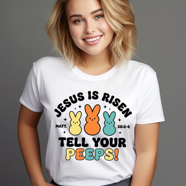 Jesus is Risen Tell Your Peeps Svg Png,easter Peeps Svg, Easter Bunny ...