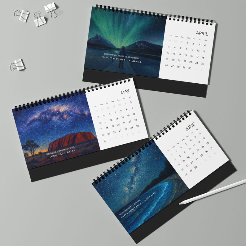 2026 Travel Photography Desk Calendar | Night Wonders - Etsy