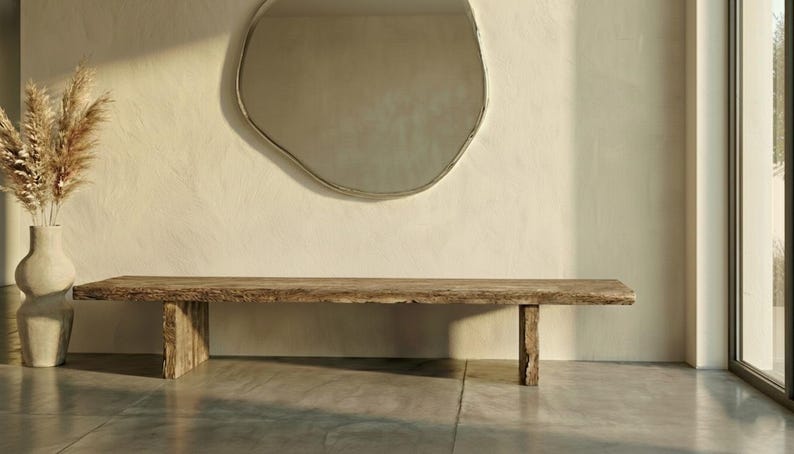 Handmade Rustic Solid Oak Entryway Bench – Reclaimed Wood Bench - Etsy