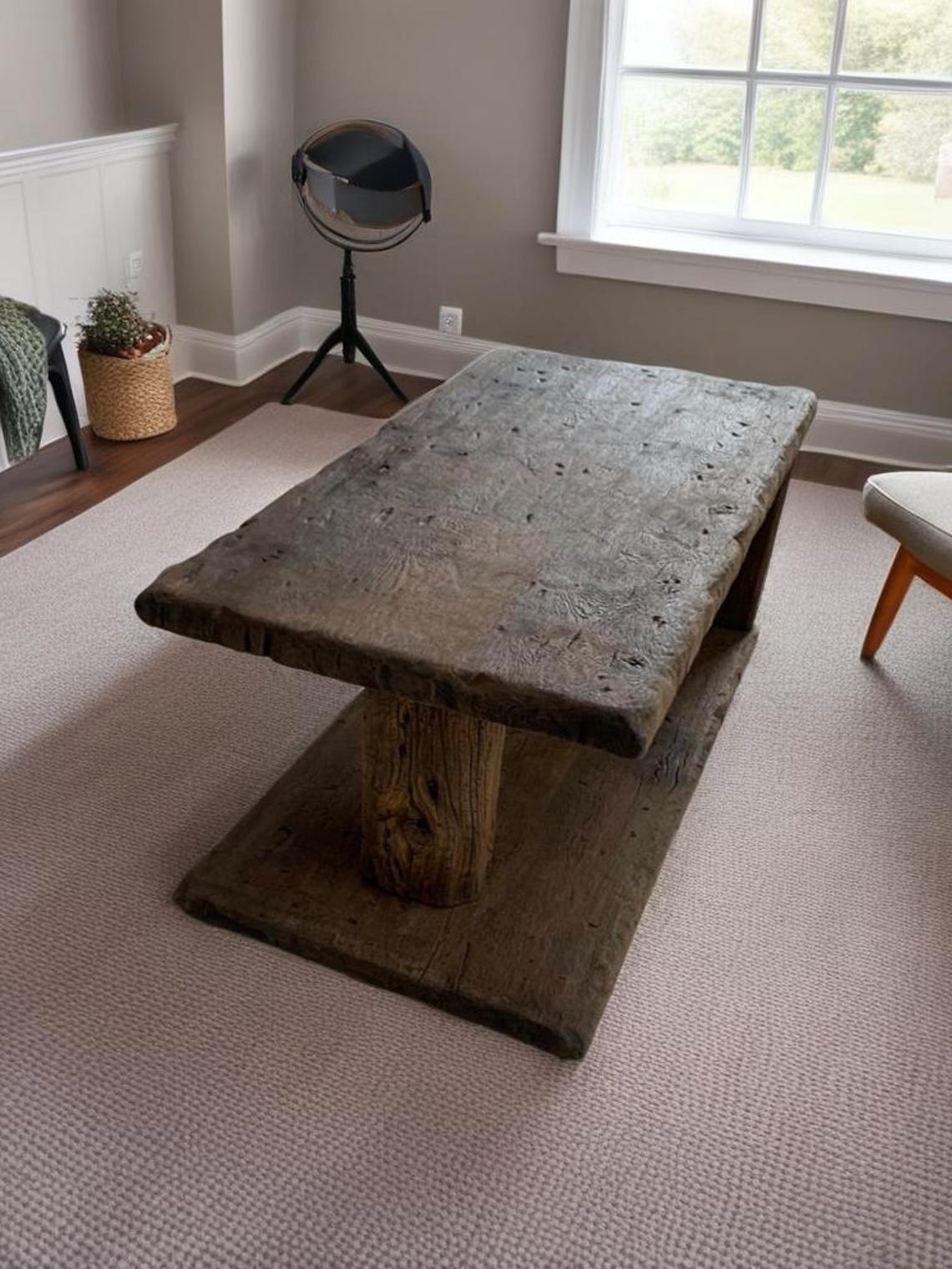 Rustic Oak Coffee Table, Nostalgia Table, Live Edge Furniture, Old ...