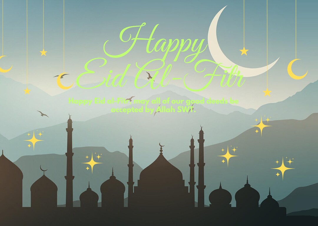Beautiful Printable Eid Al-fitr Cards – Instant Download, Festive ...