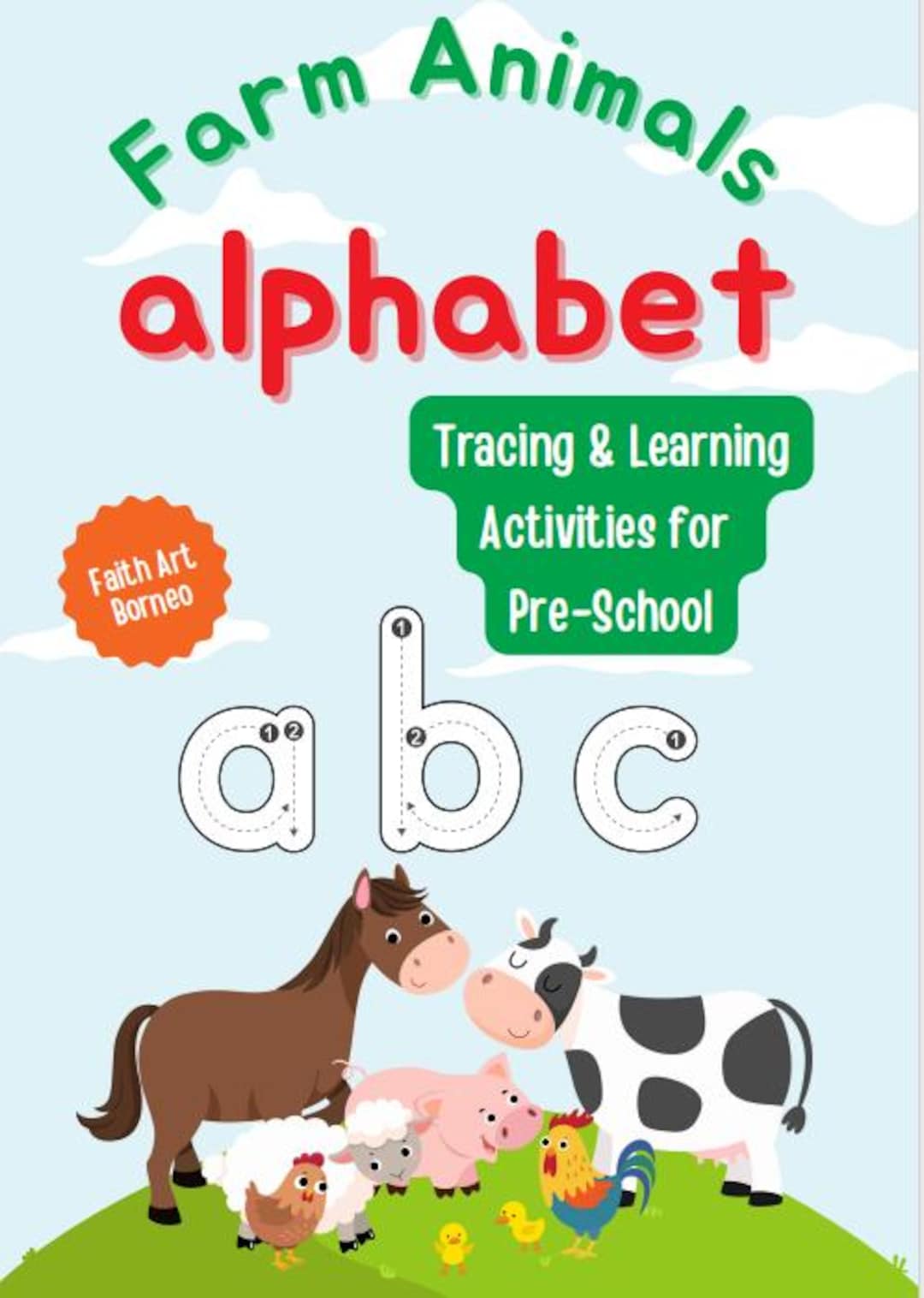 Farm Animals Alphabet Tracing and Learning Activities for Pre School - Etsy
