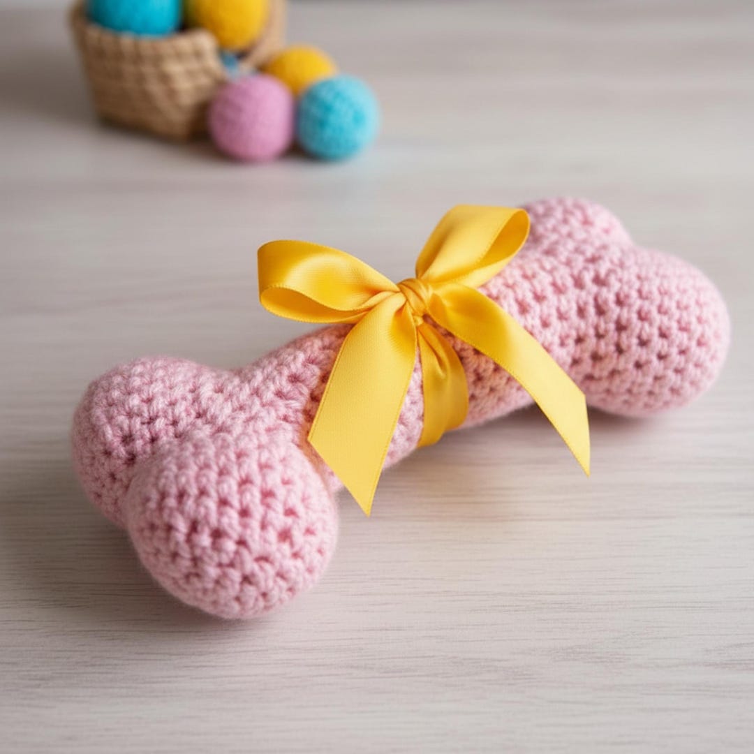 Dog Bone Amigurumi Crochet Pattern - Cute Toy DIY, Handmade Plush Dog ...