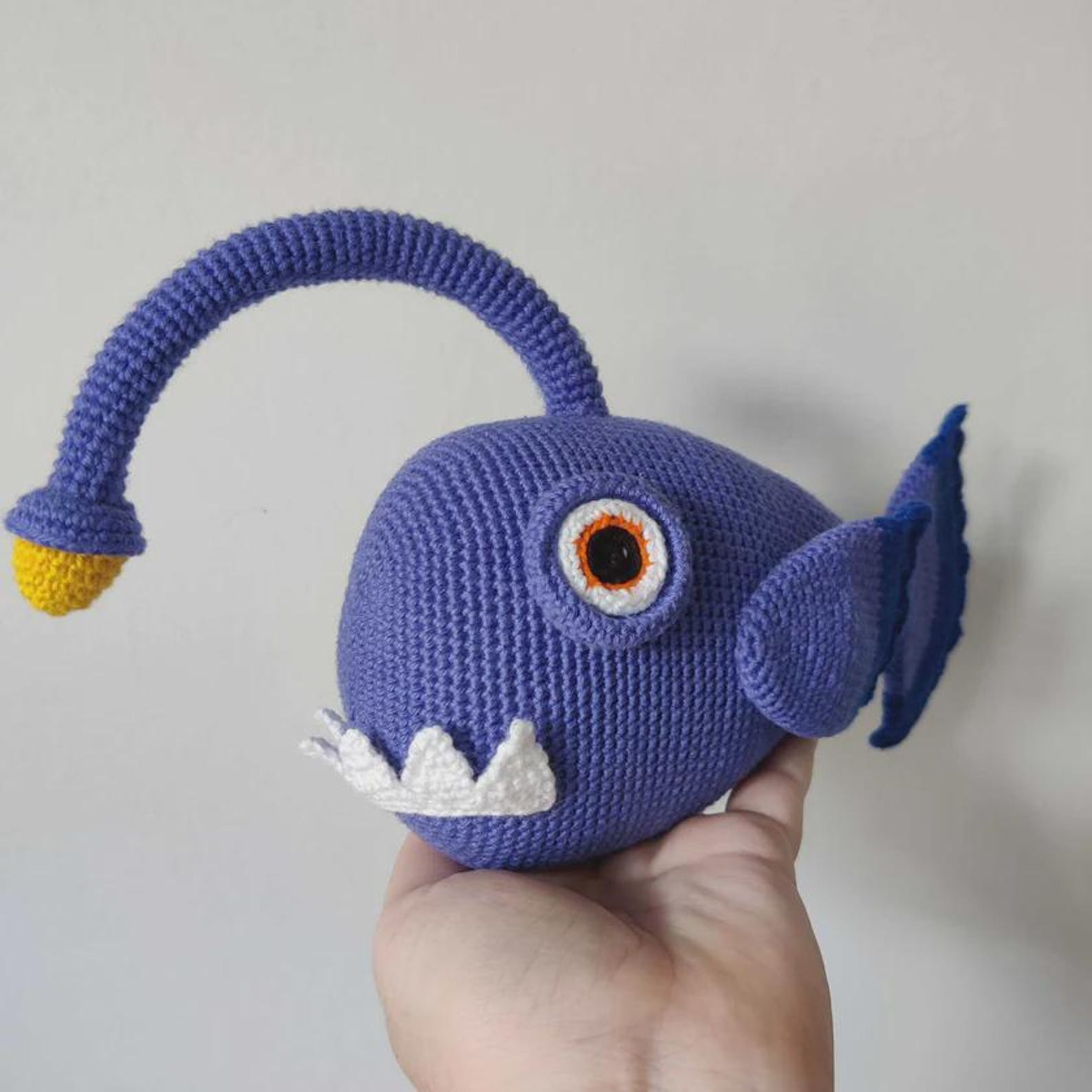 Crochet Anglerfish Pattern - Unique Amigurumi Toy DIY, Sea Creature ...
