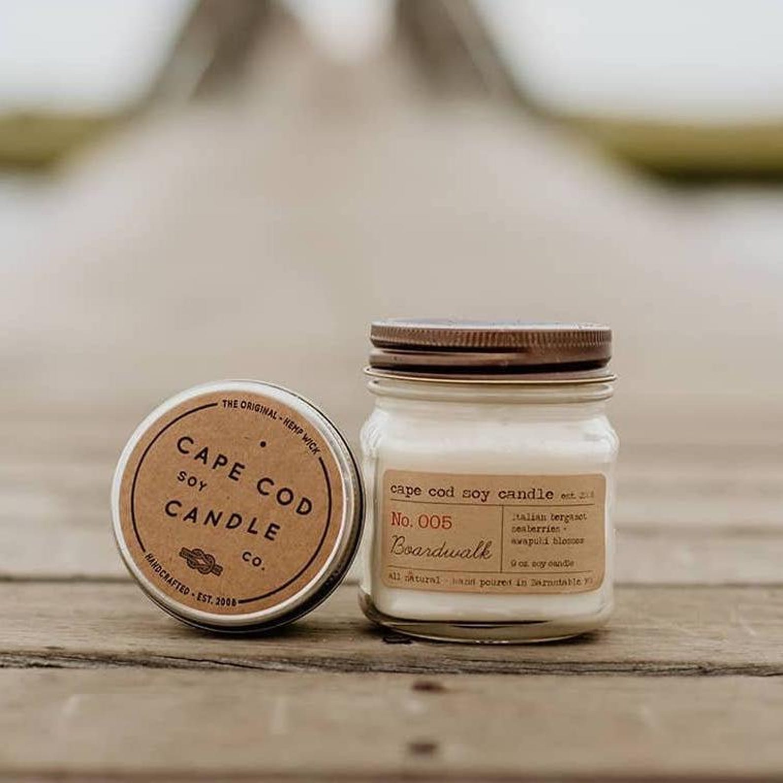 8 Oz. Rustic Mason Cape Cod Soy Candle, Cape Cod Gift, Cape Cod Candle ...