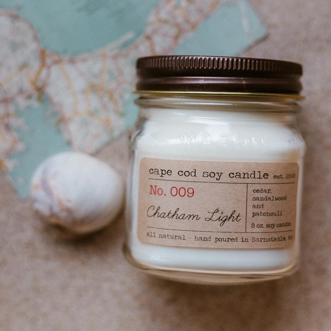 8 Oz. Rustic Mason Cape Cod Soy Candle, Cape Cod Gift, Cape Cod Candle ...