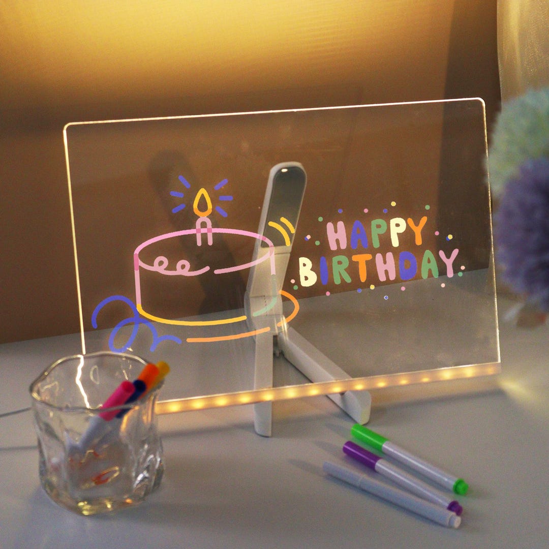 LED Message Board: Illuminated Acrylic Drawing Board - Kids' Night ...