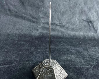 1960s Vintage Handmade Wooden Receipt Spike Bill Spike Spindle Paper ...