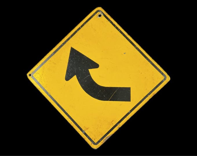 Miniature Roadway Alignment Sign Highway Warning Steel Curve Arrow ...
